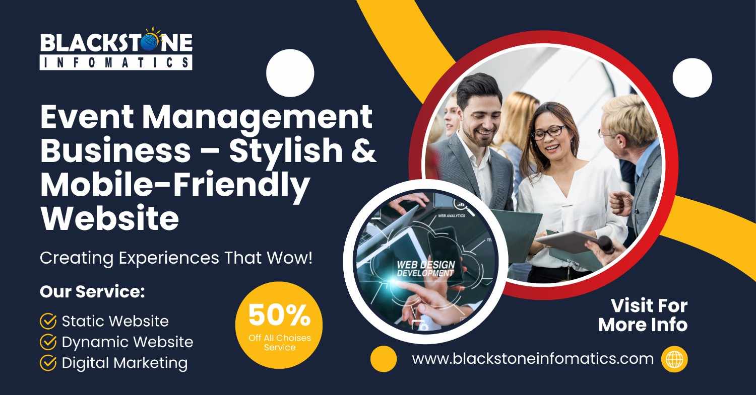Stylish & Mobile-Friendly Website for Event Management Businesses
